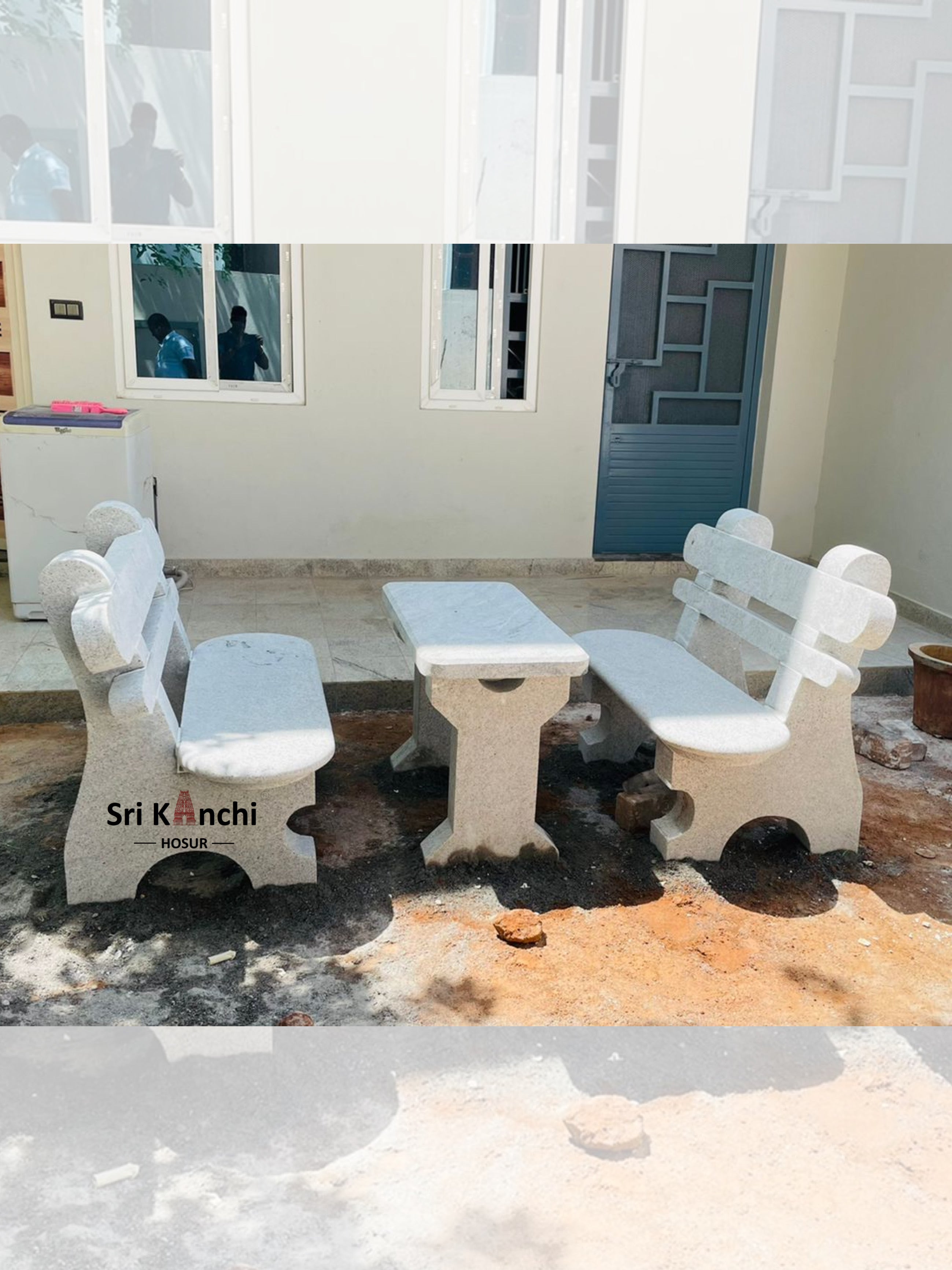 Stone Bench & Table set – SRIKANCHI