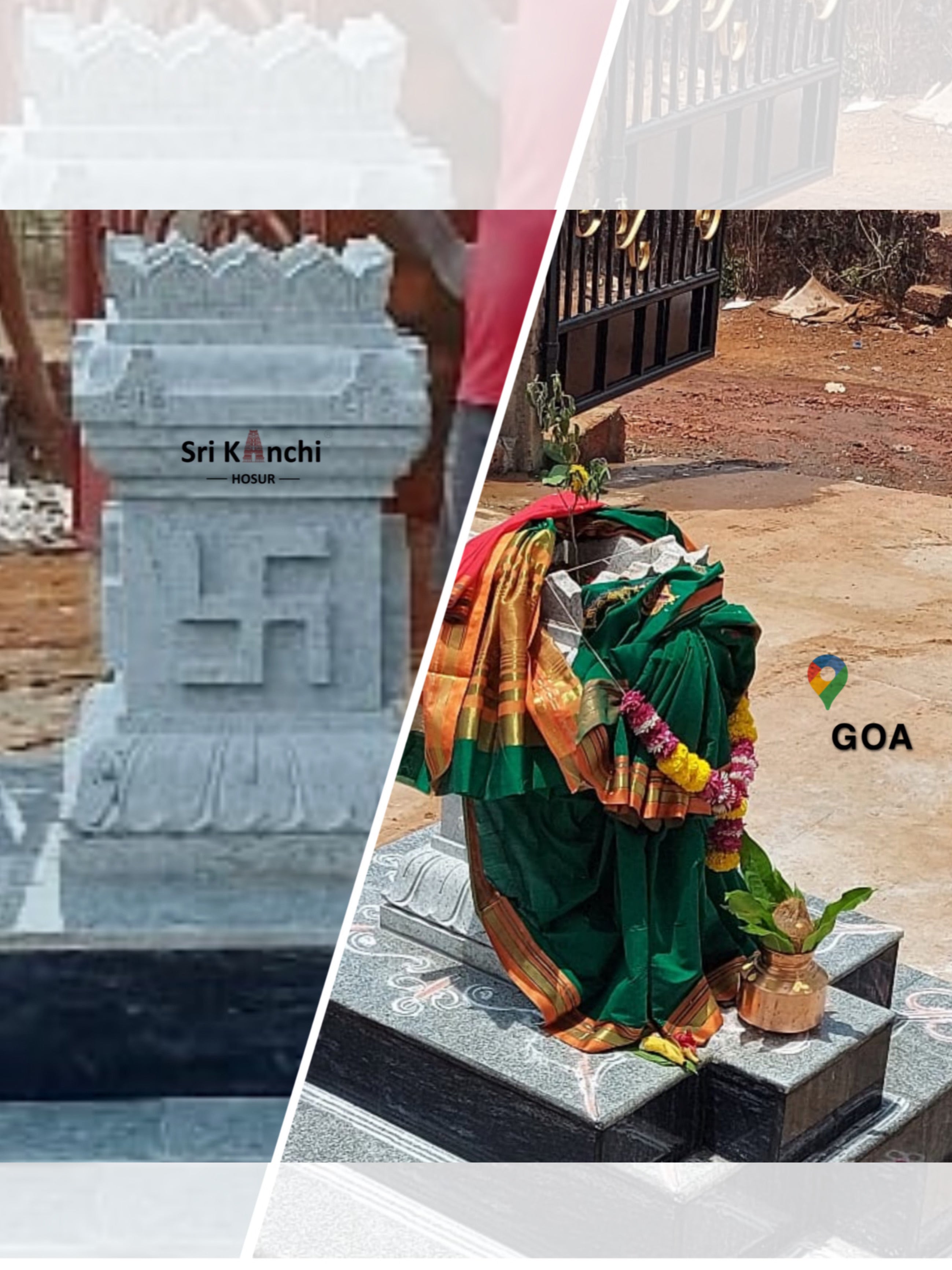 Tulasi Maadam with Ohm & Swasthik Symbols – SRIKANCHI